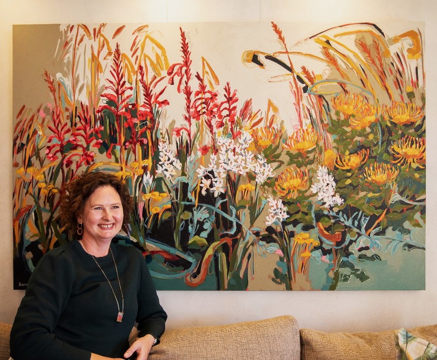 Hermien van der Merwe Art- Artist in studio